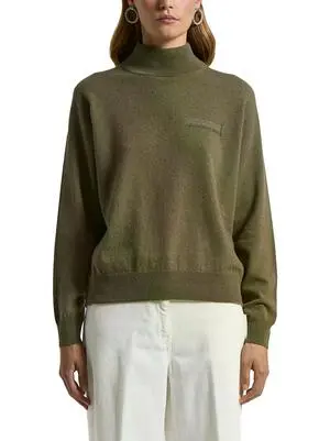 Peserico High-neck Embellished Sweater - Green