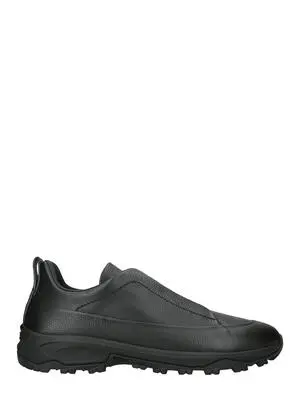 Zegna Leather Monte Sneakers - Black