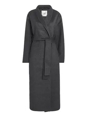 Almada Label Wool-cashmere Mara Wrap Coat - Grey
