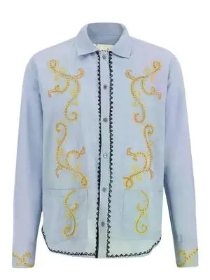 BAZISZT Reverie Embroidered Shirt - Blue