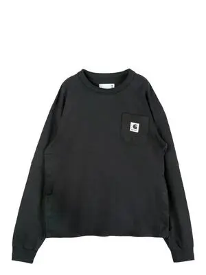 Sacai X Carhartt Wip Pocket-detail T-shirt - Black
