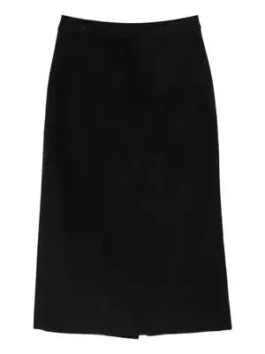 DUNST Rear-slit Pencil Skirt - Black