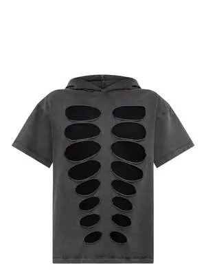AVAVAV Cut-out Hooded T-shirt - Grey