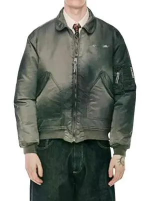 CULTURA Zip-Up Bomber Jacket