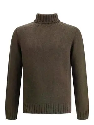 ARAGONA Turtleneck Sweater - Brown