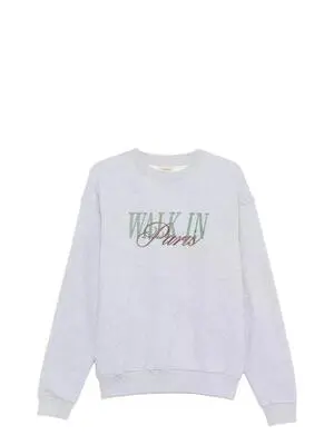 WALK IN PARIS Logo-embroidered Sweatshirt - Grey