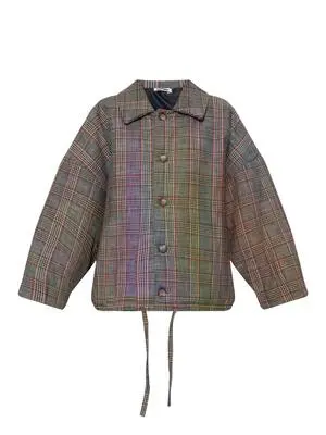 AVAVAV Plaid Buttoned Jacket Grey
