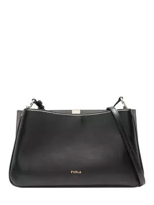 Furla Agata Medium Leather Cross Body Bag - Black