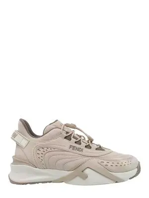 Fendi Suede Sneakers Neutrals