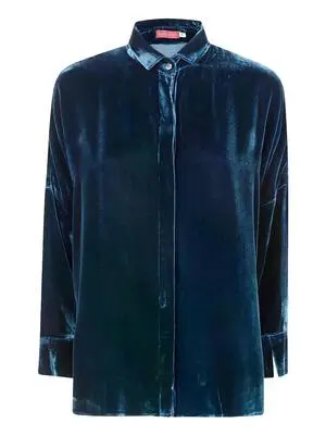 BIANCO LEVRIN Velvet Shirt - Green