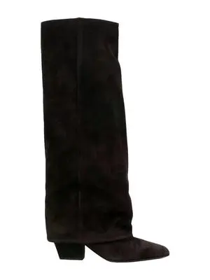 Paris Texas Pointed-toe Knee-high Boots - Brown
