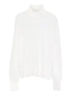FORTE_FORTE Roll-neck Sweater - White
