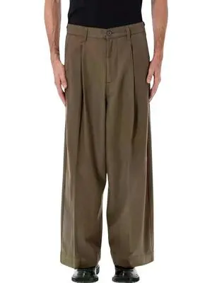 Obey Oliver Pleated Trousers - Brown