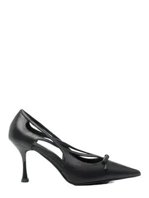 Lola Cruz Cut-out Heeled Pumps - Black