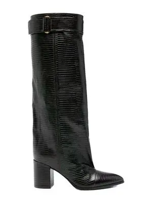 LELLA BALDI Buckle-detailing Leather Boots - Brown