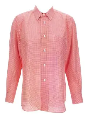 Comme Des Garçons Long-sleeved Checked Shirt - Red