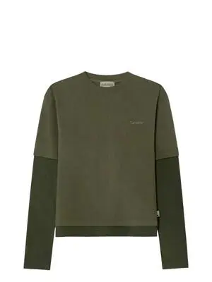 Carrera Eyewear Crew-neck Waffle Knit Sweatshirt - Green