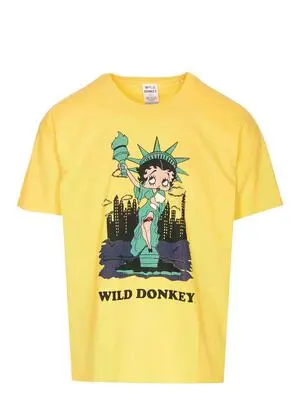 WILD DONKEY Betty Liberty Print T-shirt - Yellow