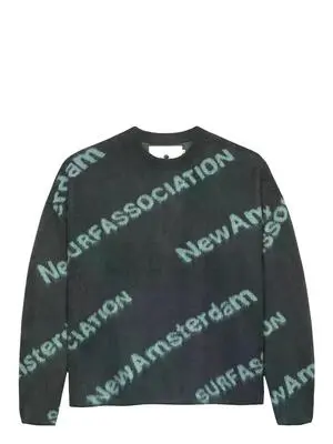 NEW AMSTERDAM SURF ASSOCIATION Diagonal-text Knitwear - Grey
