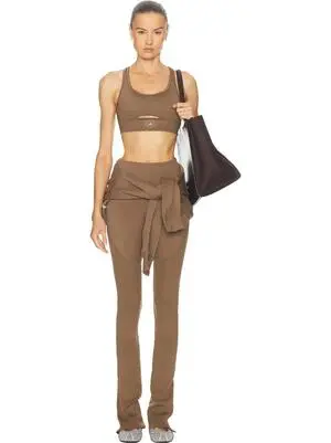 Adidas By Stella McCartney Truestrength Yoga Bra In Brown - Brown Moss