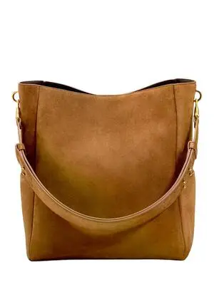 Ami Large Carrousel Leather Bucket Bag - Brown