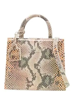 MC2 SAINT BARTH Snakeskin Effect Tote Neutrals