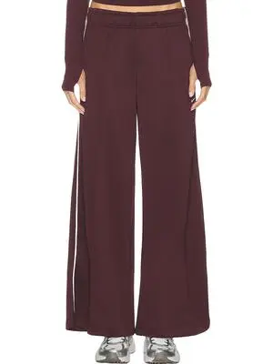 Nike Wide Leg Track Pant - Burgundy Crush & Sail
