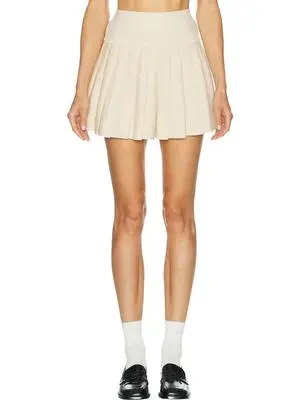 AMIYA Heritage Pleated Mini Skirt - Cream