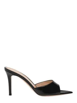 GIANVITO ROSSI Elle 85 Mule Black - Glossy Nappa