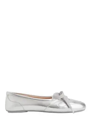 GIANVITO ROSSI Vault Ballerina Sneakers - Silver - Metallic Nappa