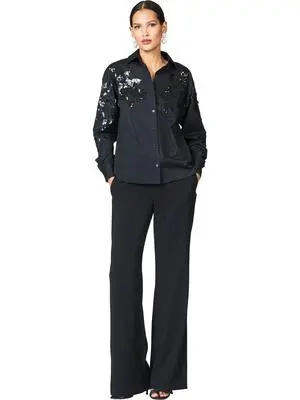 SACHIN & BABI SACHIN & BABI Embellished Cotton Button-Down Shirt