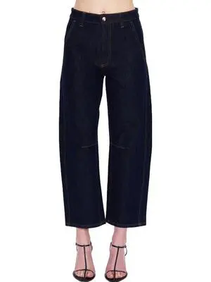 PISTOLA Beau High-waist Ankle Barrel Jeans - Nightfall