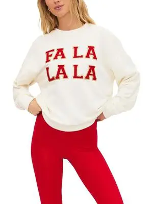 Beach Riot Devyn Fa La La La Oversized Sweatshirt - Frosted Falala