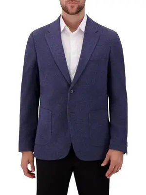 VICTOR EMMANUEL Modern Fit Textured Knit Sport Coat - Blue