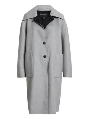Bernardo Brushed Double-face Overcoat - Light Grey