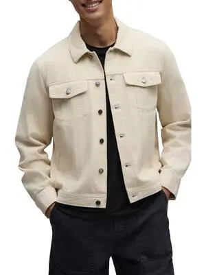 Barefoot Dreams Brushed Cotton Twill Trucker Jacket - Canvas