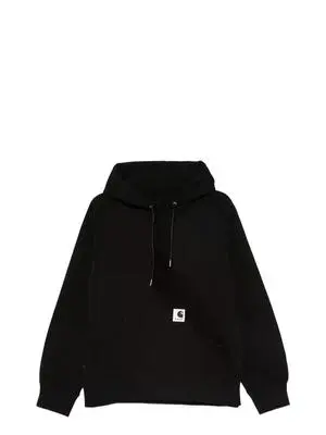 Sacai Logo-patch Hoodie - Black