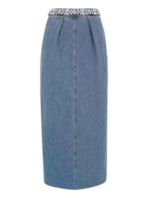 Zimmermann Crush Skirt - Blue