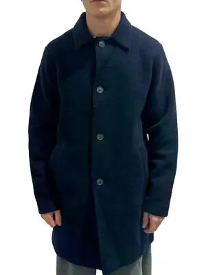 RAYNE 1896 Buttoned Wool Coat - Blue