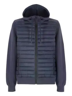 ARMATA DI MARE Zip-up Quilted Hooded Jacket - Blue