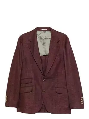 Brunello Cucinelli Silk-blend Blazer - Red