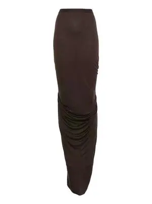 Rick Owens Draped Maxi Skirt - Brown
