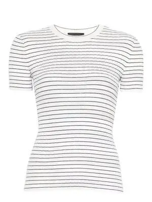 Emporio Armani Striped Top - White