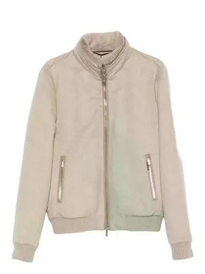 MOORER Cashmere Zip-up Jacket - Neutrals