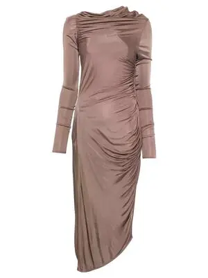 RICK OWENS Ruched Midi Dress