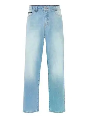 Philipp Plein Logo-patch Jeans - Blue