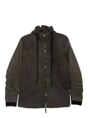 LAYER ZERO Panelled Hooded Jacket - Brown