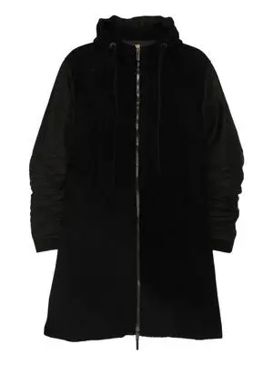LAYER ZERO Stripe-detail Hooded Coat - Black