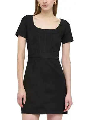 Guess Paneled Short Sleeve Dress - Black