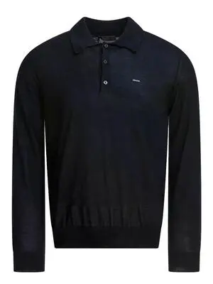 Prada Long-sleeve Button Polo Shirt - Blue